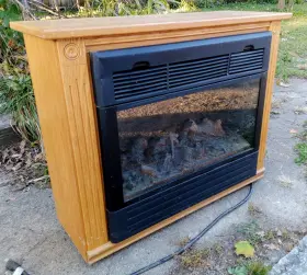 HEAT SURGE ADL-2000M-X Electric Fireplace Heater Amish Wood